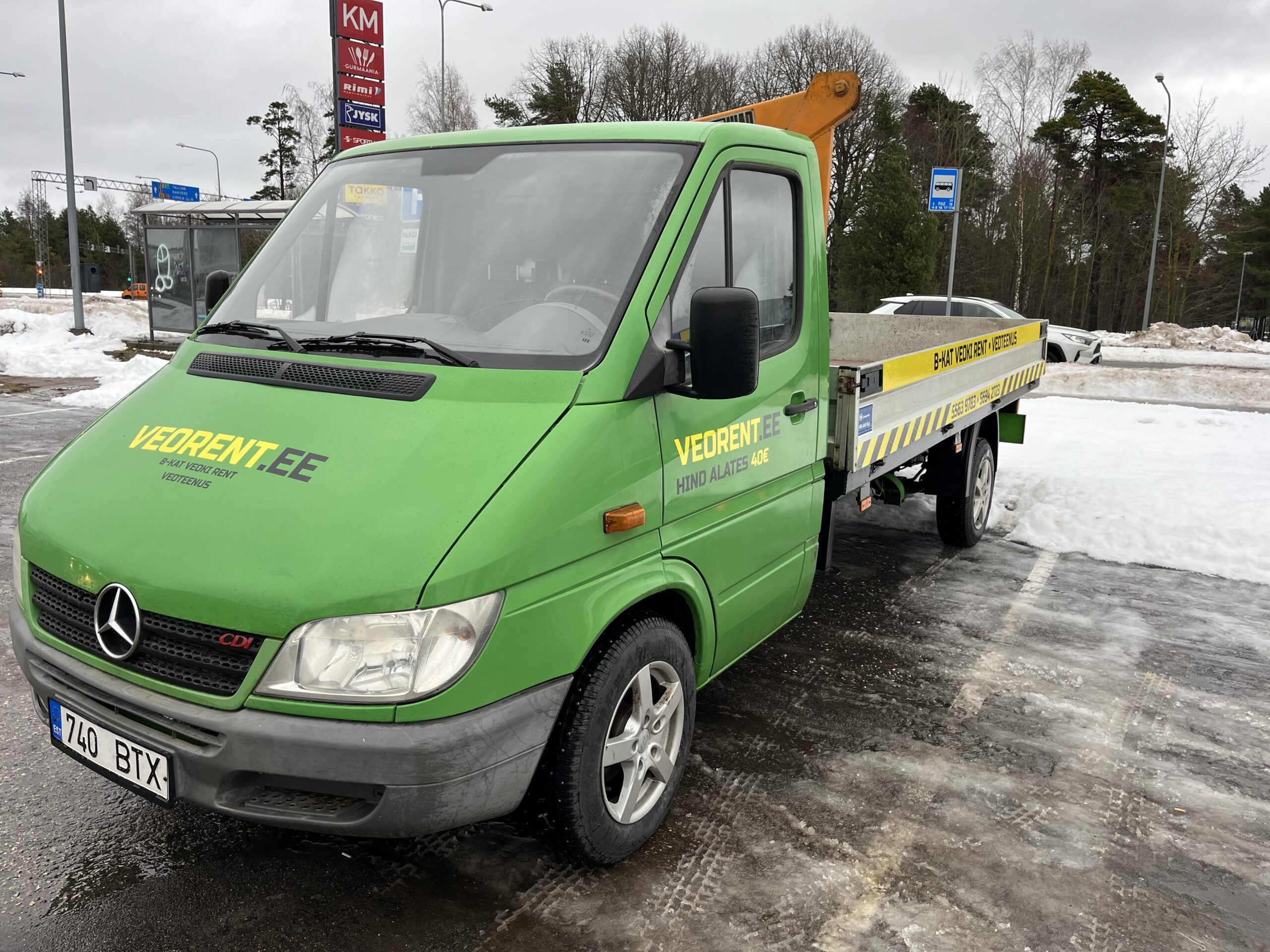 Kraanaga B-kategooria veoki rent ja veoteenus Pärnus